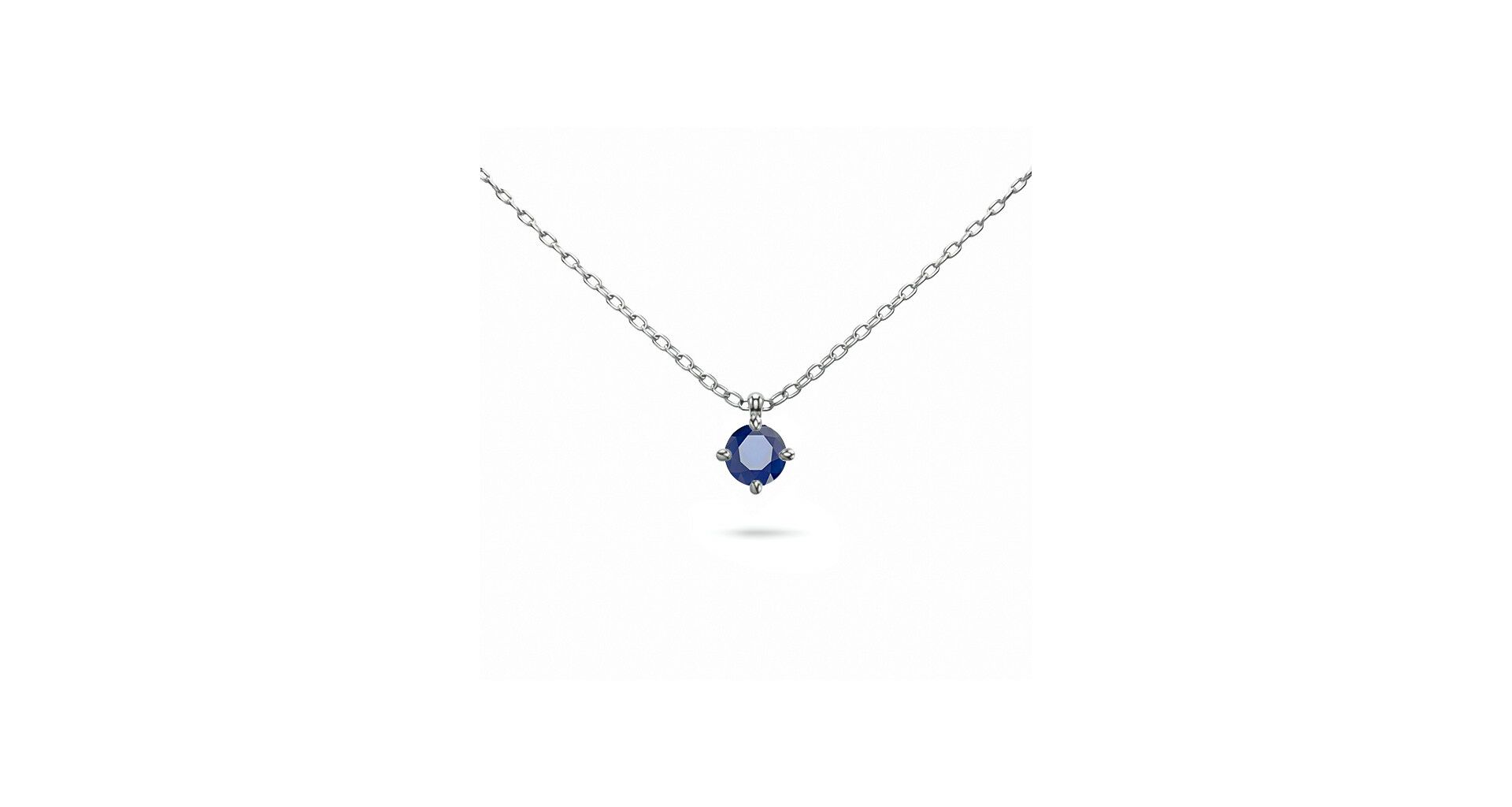 Collier AMY en or blanc 750‰ avec saphir