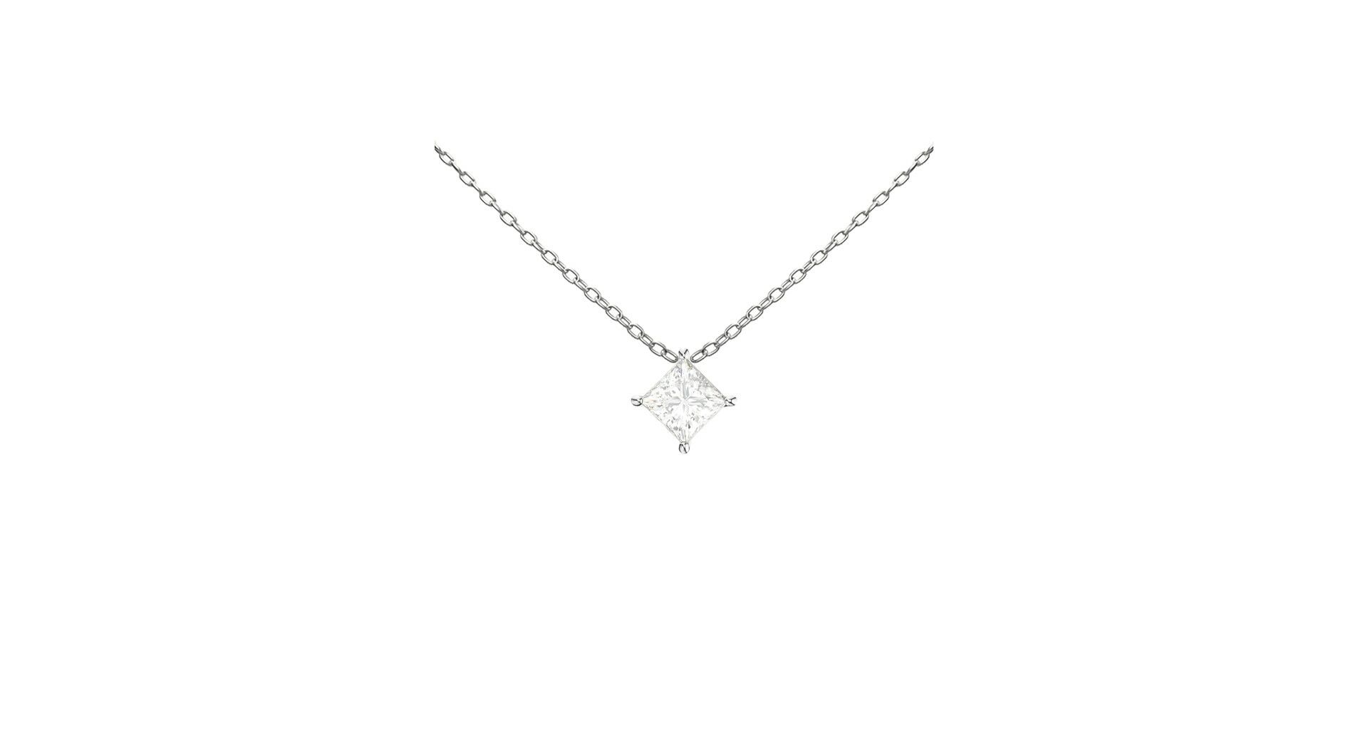 Collier JUNE en or blanc 750‰ avec diamant